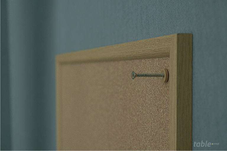 Tabla din pluta rama MDF. Panou informativ suprafata pluta.